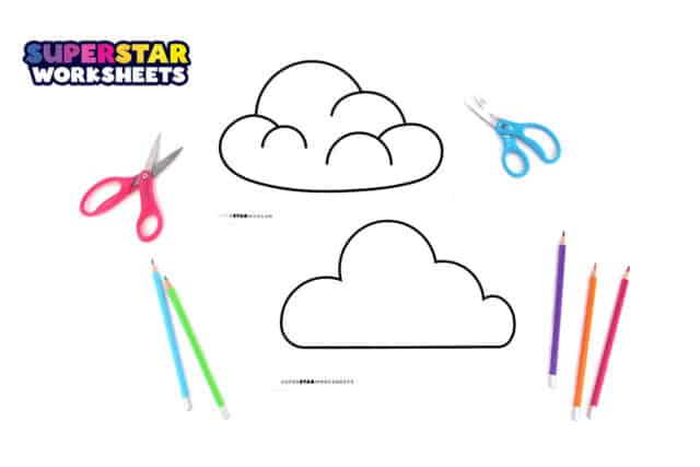 Cloud Template (Free Printables) - Superstar Worksheets