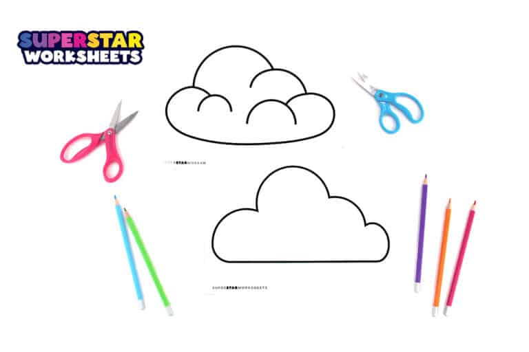 Cloud Template (Free Printables) - Superstar Worksheets