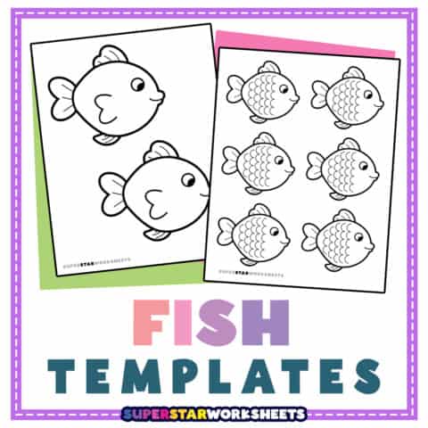 Fish Template (Free Printables) - Superstar Worksheets