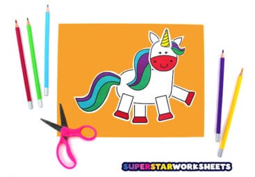 Unicorn Template (Free Printables) - Superstar Worksheets