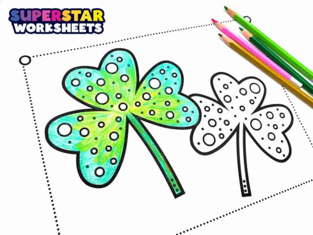 Shamrock Coloring Pages (Free Printables) - Superstar Worksheets