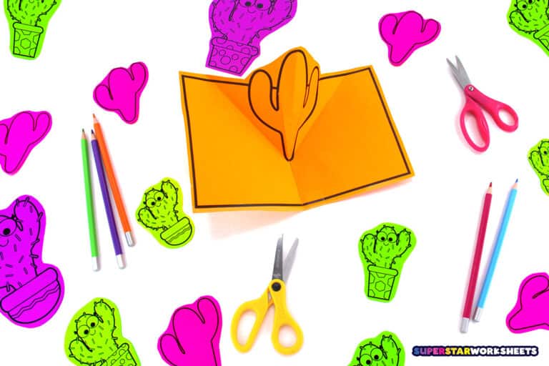 Cactus Template (Free Printables) - Superstar Worksheets