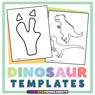Dinosaur Template (Free Printables) - Superstar Worksheets