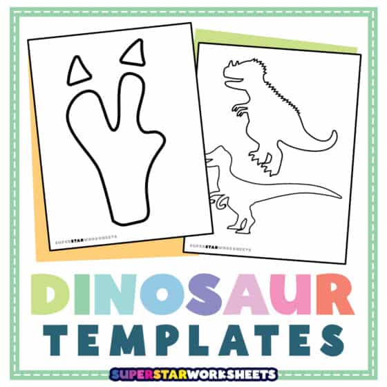 Dinosaur Template (Free Printables) - Superstar Worksheets