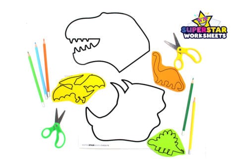 Dinosaur Template - Superstar Worksheets