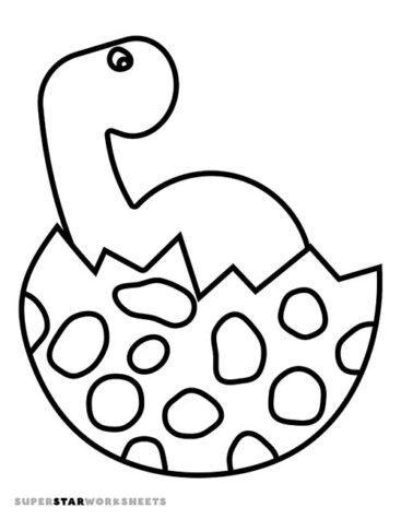 Dinosaur Template (Free Printables) - Superstar Worksheets