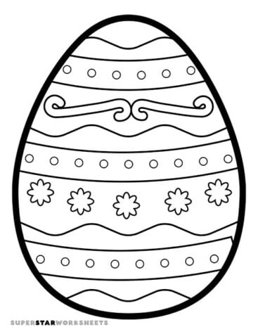 Easter Egg Template (Free Printables) - Superstar Worksheets