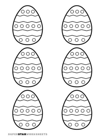 Easter Egg Template (Free Printables) - Superstar Worksheets