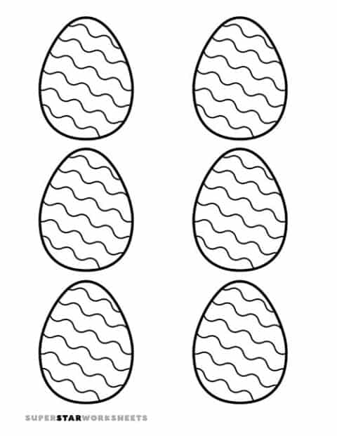 Easter Egg Template (Free Printables) - Superstar Worksheets