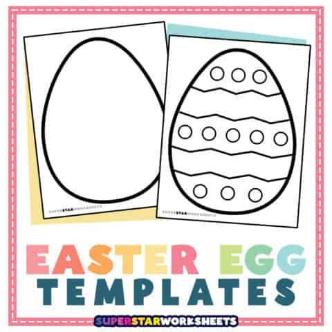 Easter Egg Template (Free Printables) - Superstar Worksheets