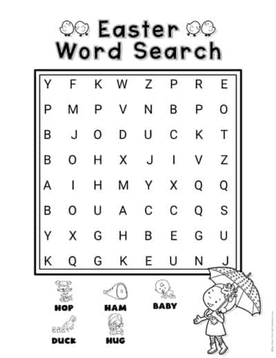Easter Word Search - Superstar Worksheets