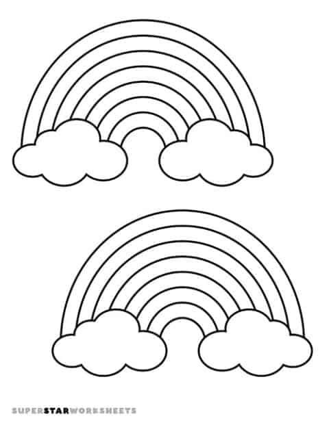 Rainbow Template (Free Printables) - Superstar Worksheets