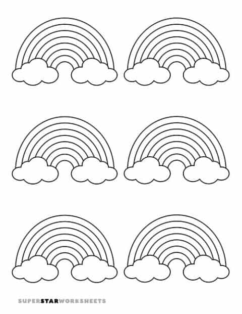 Rainbow Template (Free Printables) - Superstar Worksheets