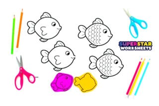 Fish Template (Free Printables) - Superstar Worksheets