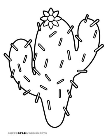 Cactus Template (Free Printables) - Superstar Worksheets