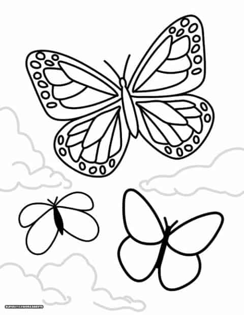 Butterfly Coloring Pages (Free Printables) - Superstar Worksheets