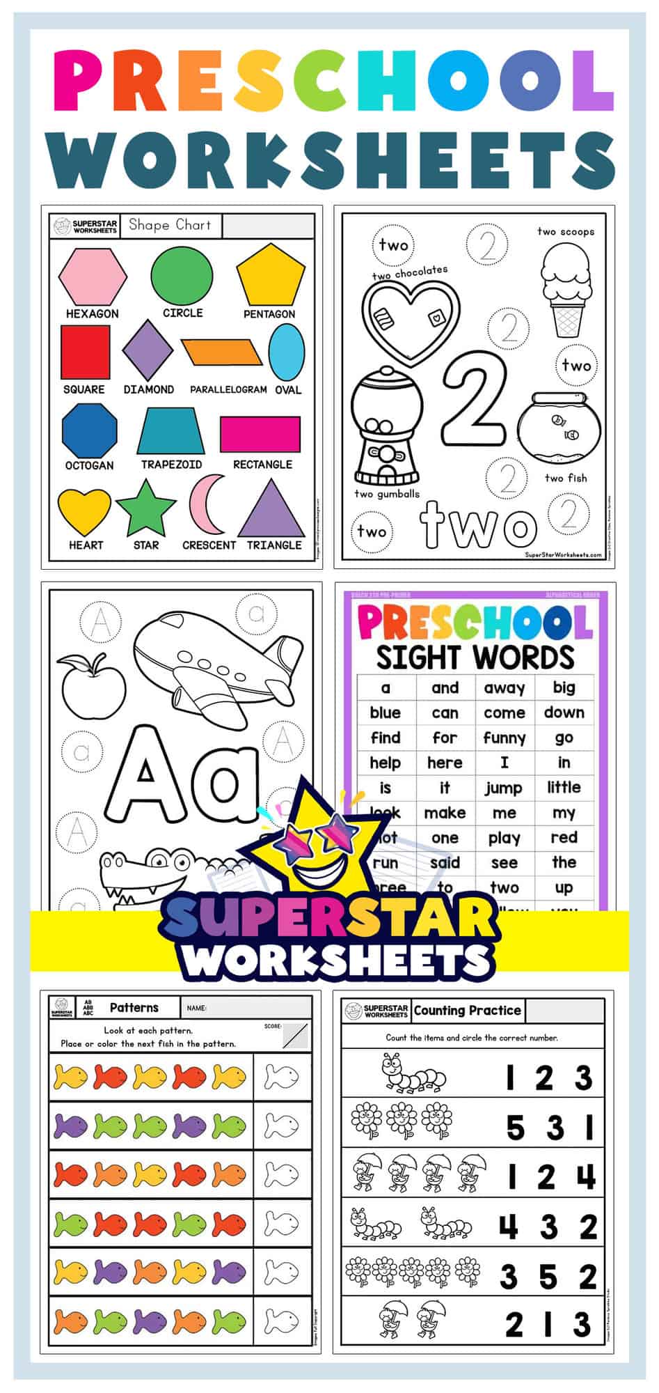 FreePreschoolPrintables -Preschool Worksheets - 玲珑旅游攻略