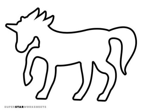 Unicorn Template (Free Printables) - Superstar Worksheets