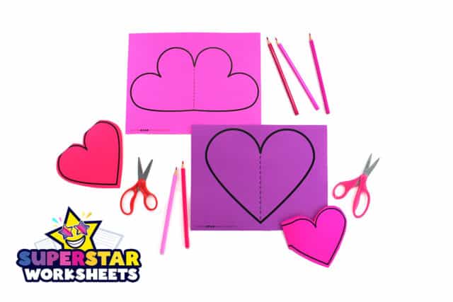 Valentine's Day Card Template (Free Printables) - Superstar Worksheets