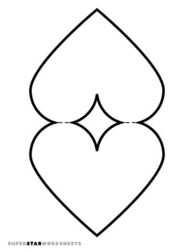 Valentine's Day Card Template (Free Printables) - Superstar Worksheets