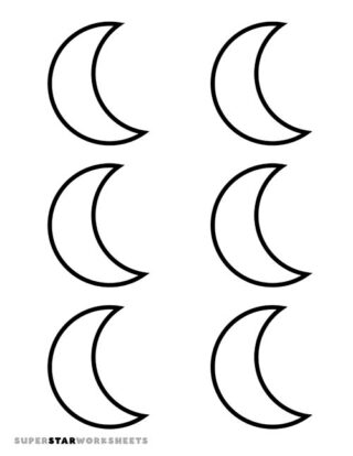 Moon Templates (Free Printables) - Superstar Worksheets