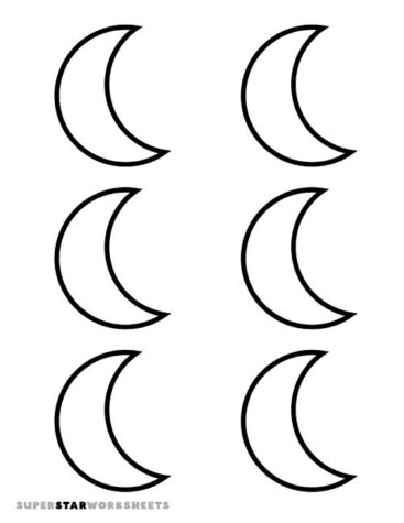 Moon Templates (Free Printables) - Superstar Worksheets