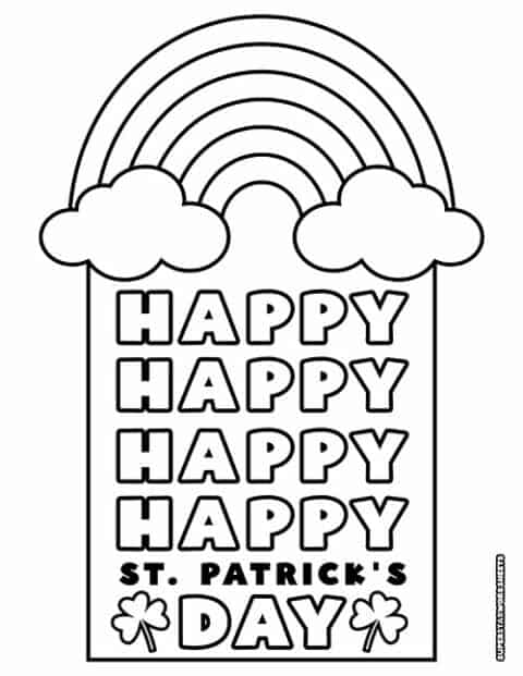 St. Patrick's Day Coloring Pages (Free Printables) - Superstar Worksheets