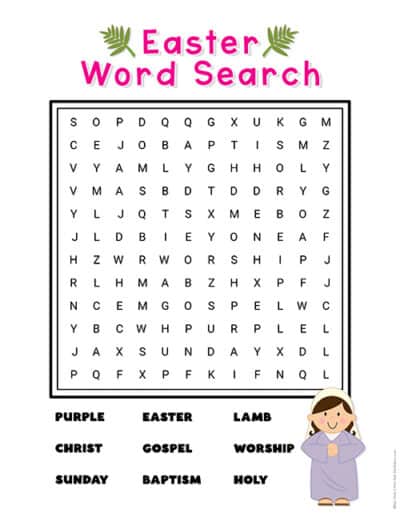 Easter Word Search - Superstar Worksheets