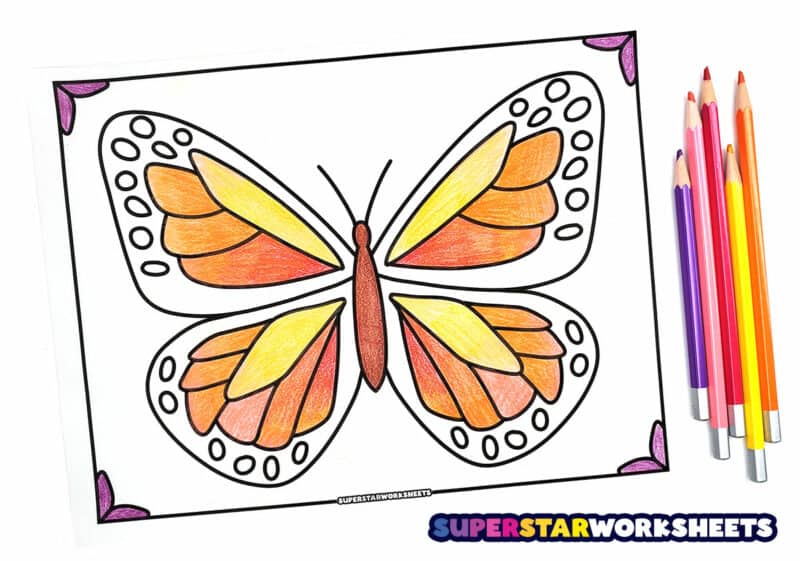 Butterfly Coloring Pages (Free Printables) - Superstar Worksheets