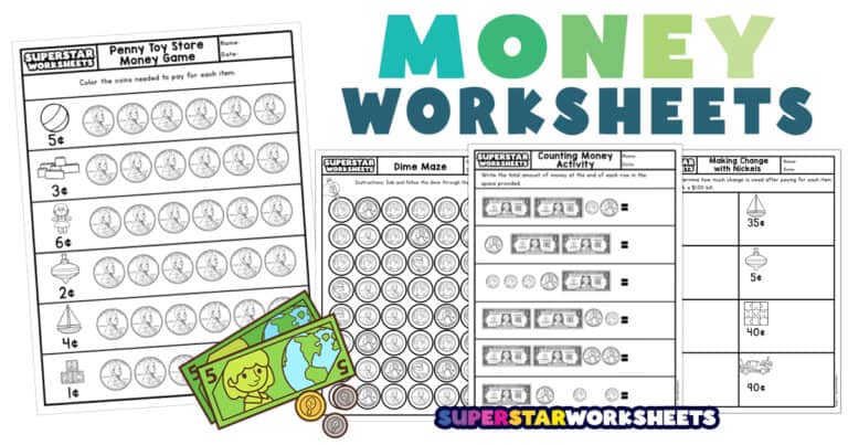 Money Worksheets (Free Printables) - Superstar Worksheets
