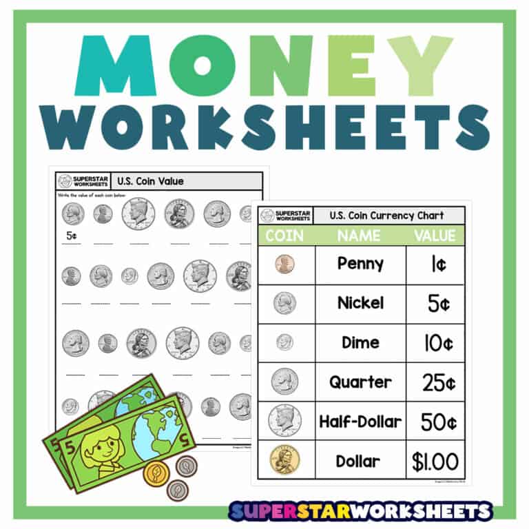 Money Worksheets (Free Printables) - Superstar Worksheets