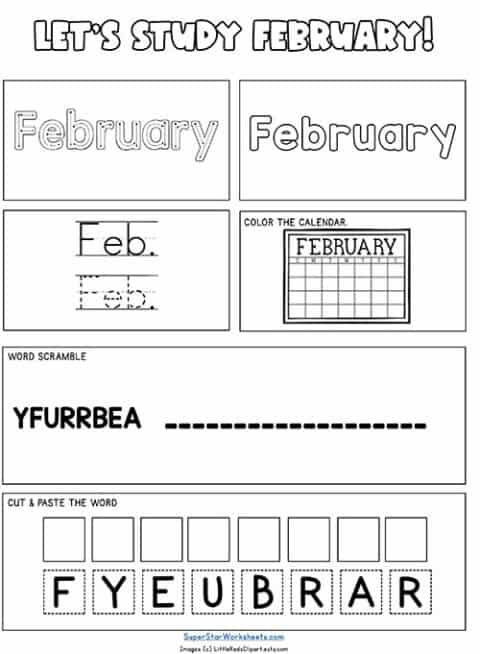 Months of the Year Worksheets - Superstar Worksheets