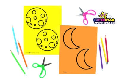 Moon Templates (Free Printables) - Superstar Worksheets
