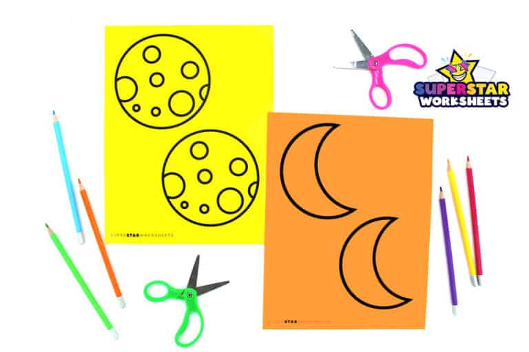 Moon Templates (Free Printables) - Superstar Worksheets