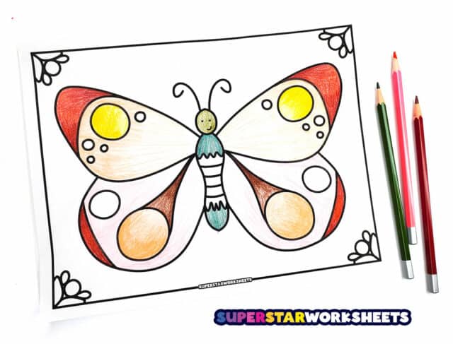 Butterfly Coloring Pages - Superstar Worksheets
