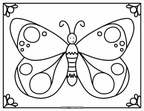 Butterfly Coloring Pages - Superstar Worksheets