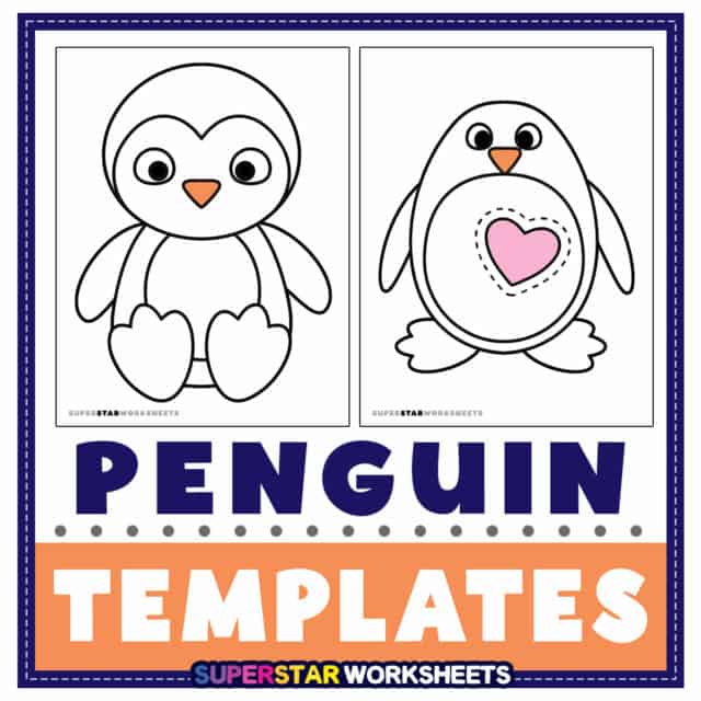 Penguin Template (Free Printables) - Superstar Worksheets