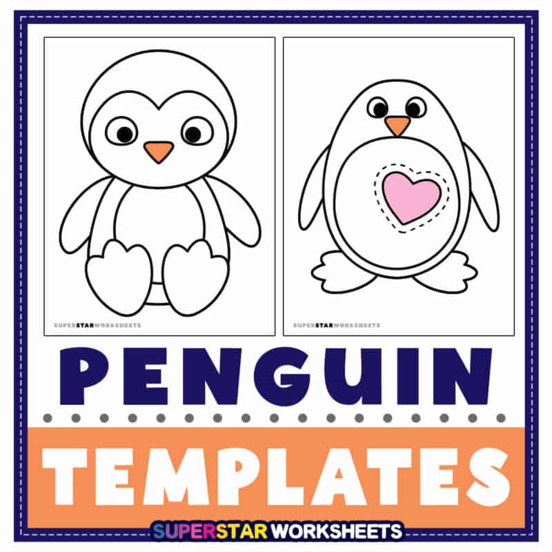 Penguin Template (Free Printables) - Superstar Worksheets