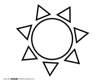 Sun Template - Superstar Worksheets