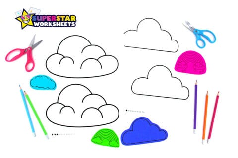 Cloud Template (Free Printables) - Superstar Worksheets