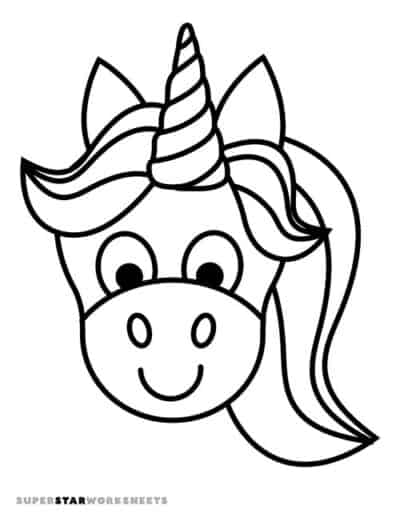 Unicorn Template (Free Printables) - Superstar Worksheets