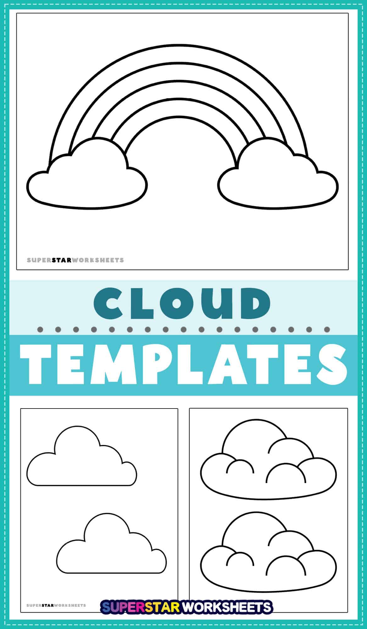 Cloud Template (Free Printables) - Superstar Worksheets