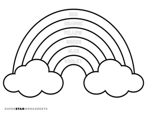Rainbow Template (Free Printables) - Superstar Worksheets