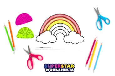 Rainbow Template (Free Printables) - Superstar Worksheets