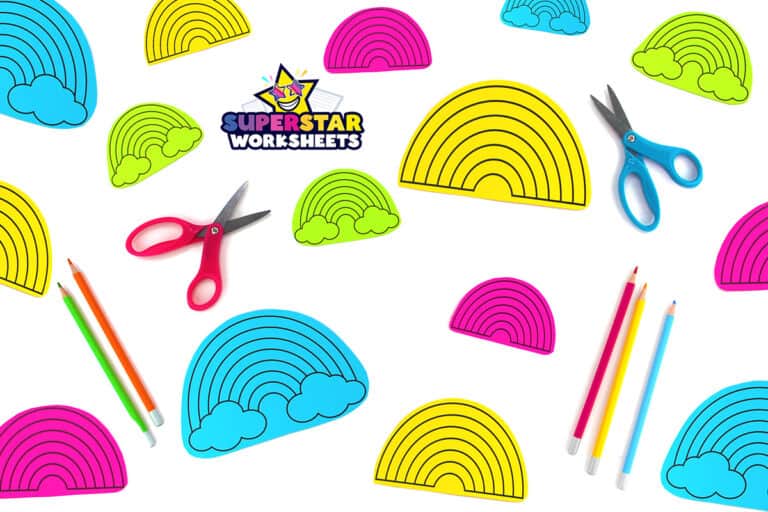 Rainbow Template (Free Printables) - Superstar Worksheets