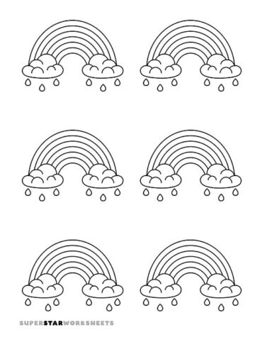 Rainbow Template (Free Printables) - Superstar Worksheets