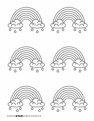 Rainbow Template (Free Printables) - Superstar Worksheets