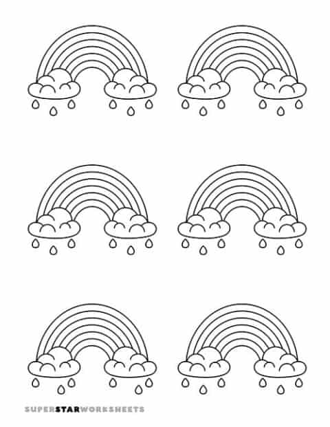 Rainbow Template (Free Printables) - Superstar Worksheets