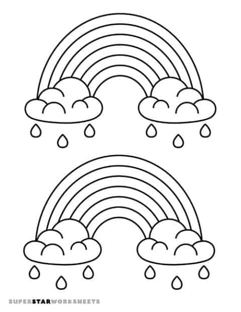 Rainbow Template (Free Printables) - Superstar Worksheets