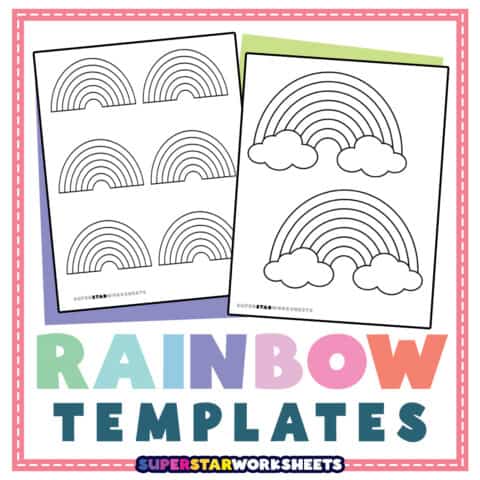Rainbow Template (Free Printables) - Superstar Worksheets